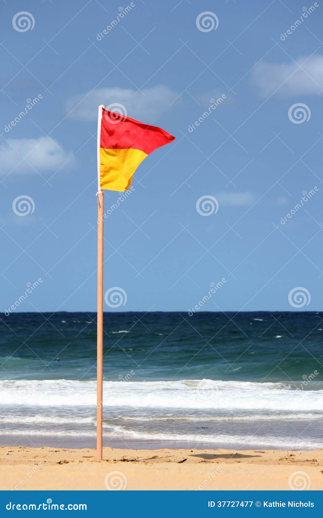 Australian Life Saving Flag 2 Stock Image - Image of culture, coastal ...