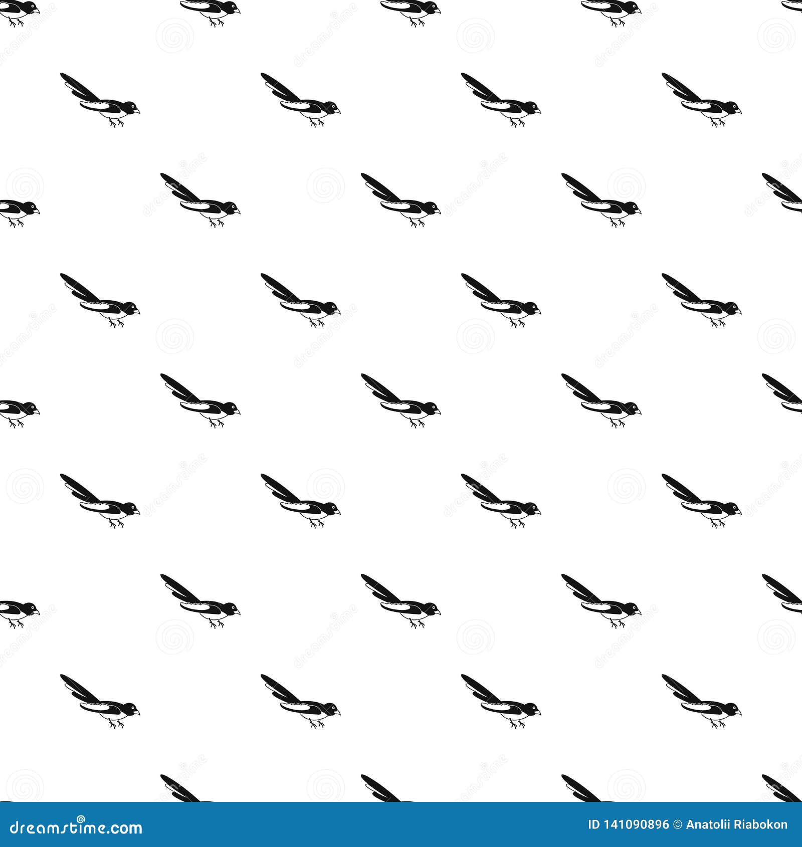 Australian Magpie Pattern Seamless Vector Stock Vector - Illustration ...