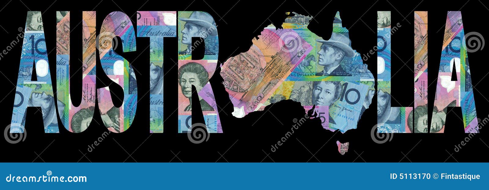 Australian Map with Currency Stock Illustration - Illustration of money ...