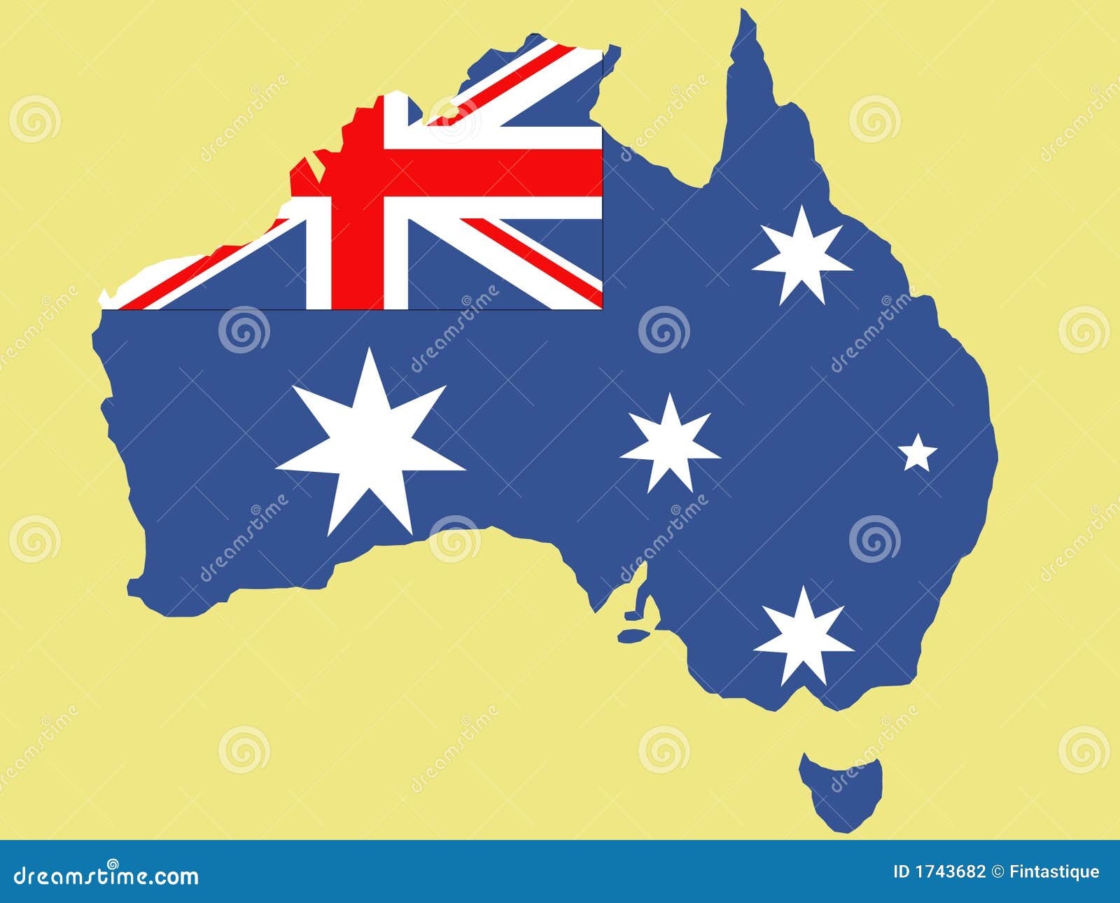 Australian Map and Flag Illustration Stock Vector - Illustration of ...