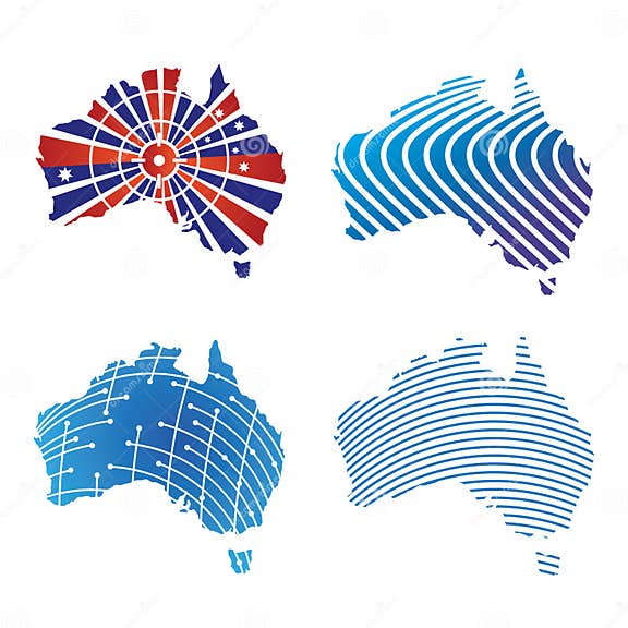 Australian map Logos stock vector. Illustration of point - 18688149