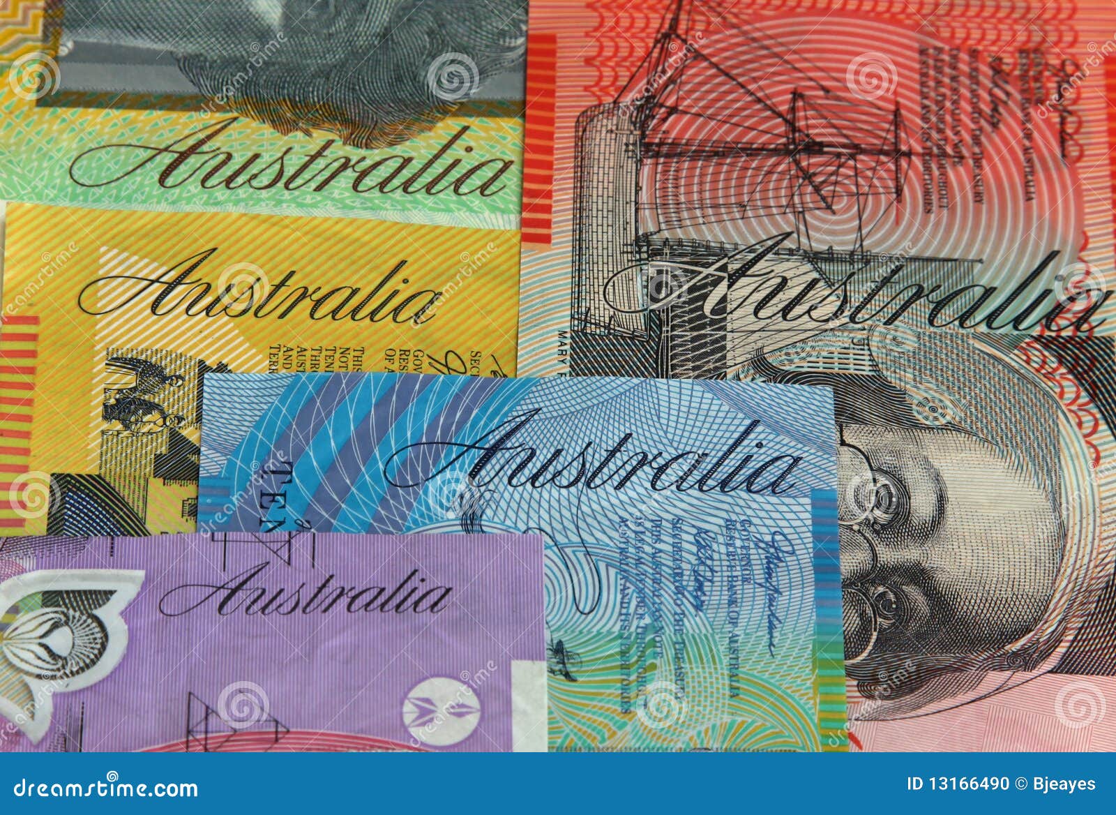 Australian money stock photo. Image of abstract, blue - 13166490