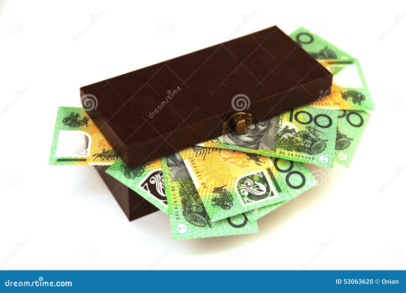 Australian money in a box stock photo. Image of dollars - 53063620