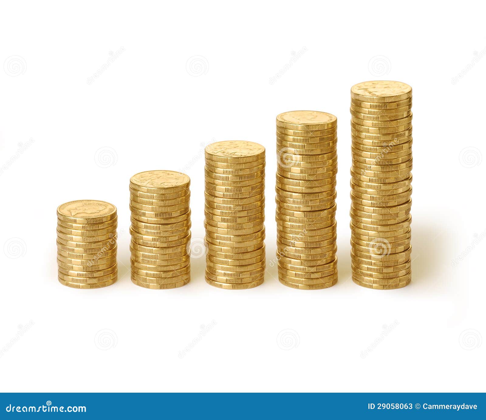Australian Money Coins Stacks Dollars Stock Image - Image of raise ...