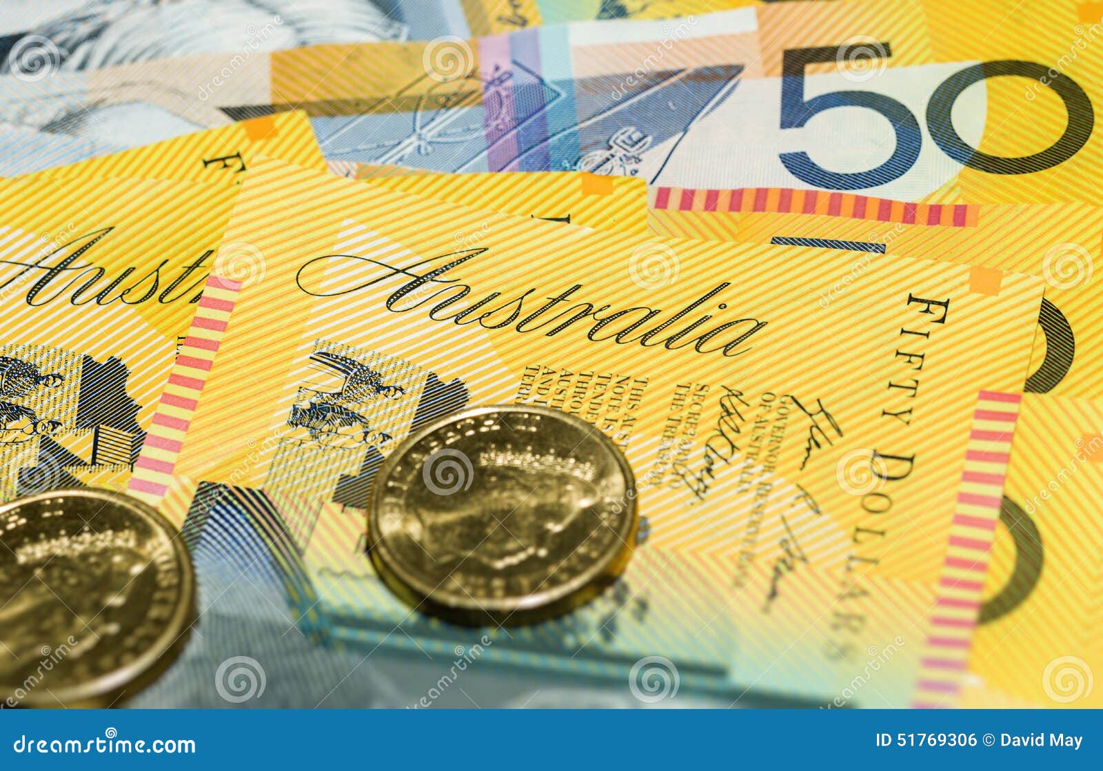 Australian Money Notes Close Up Stock Photo - Image of blur, dollars ...
