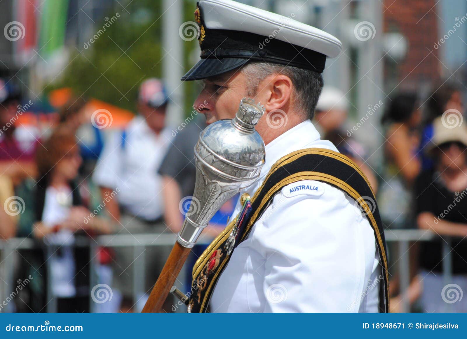 Australian Navy Officer at Australia Day Parade Editorial Photo - Image ...