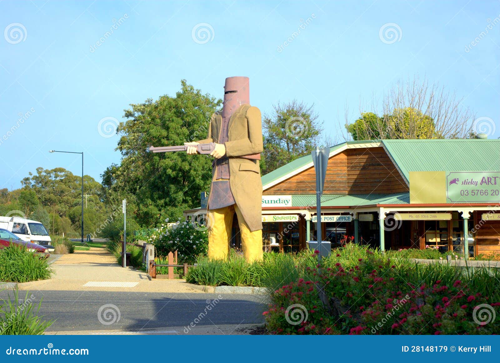 Australian Ned Kelly Statue Editorial Stock Image - Image of kelly ...