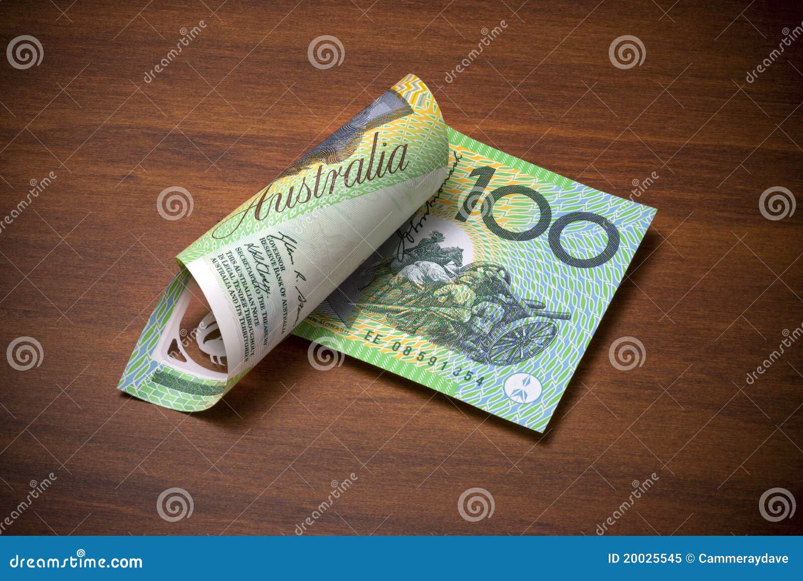 Australian One Hundred Dollar Bill Stock Image - Image of money, bank ...