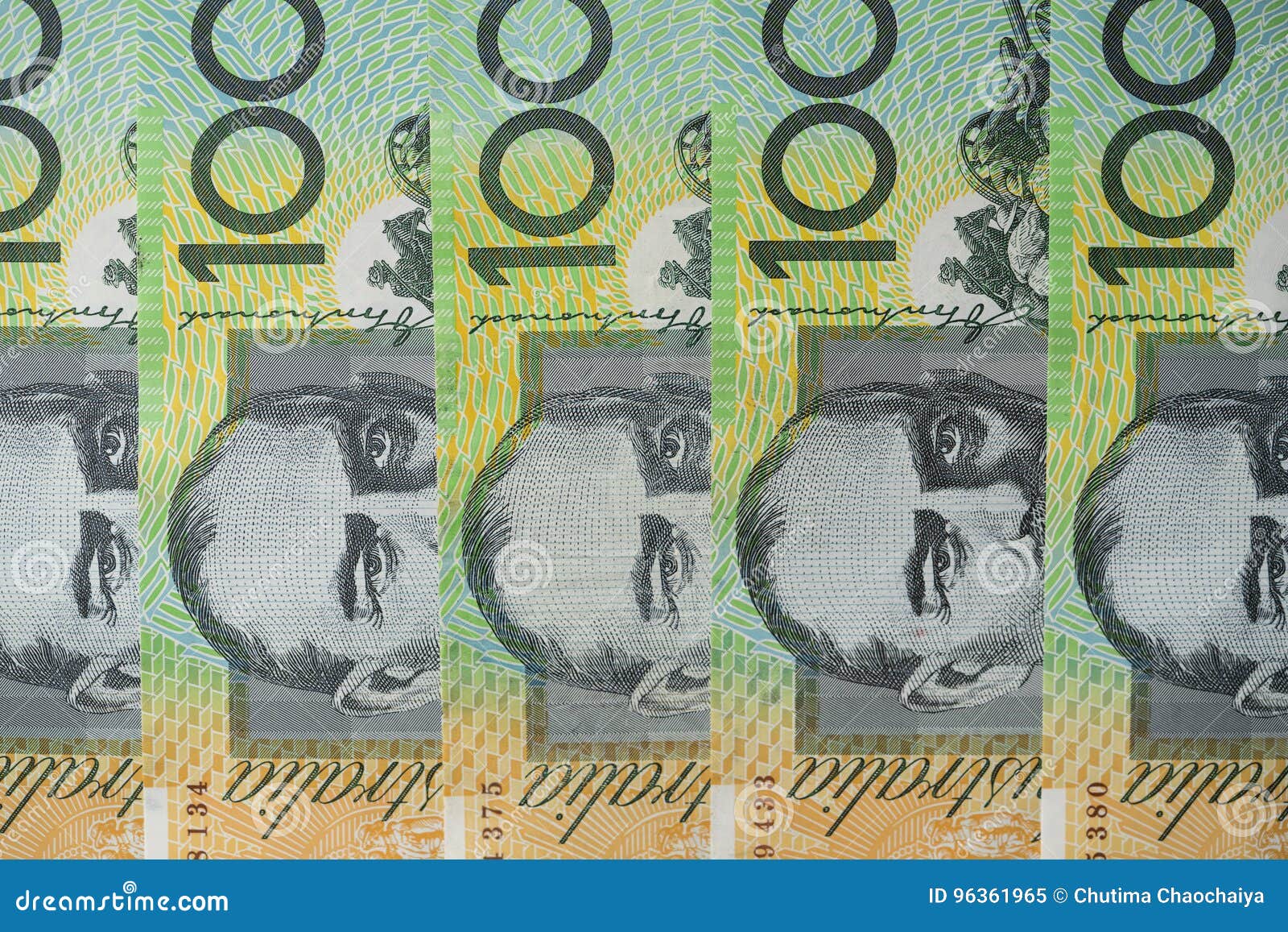 Australian One Hundred Dollar Bills Circle Pattern Stock Image - Image ...