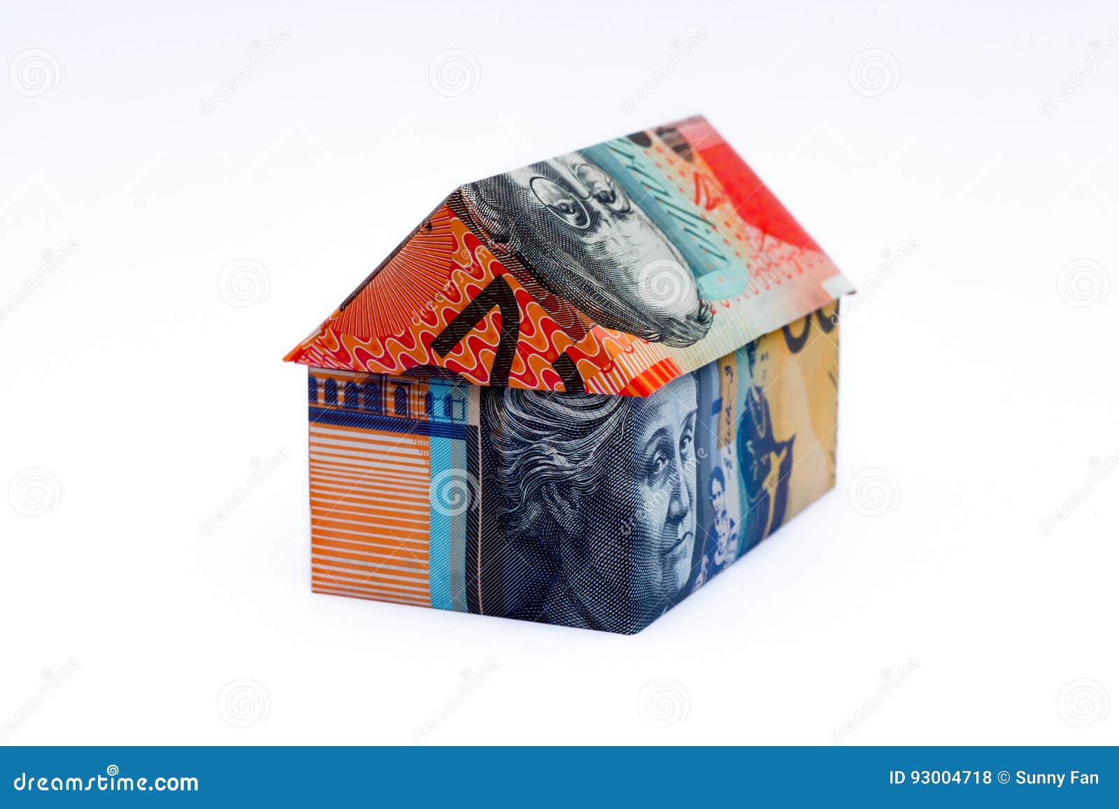 Australian Origami Money House Stock Photo - Image of borrow, bank ...