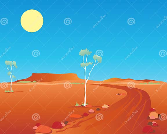 Australian outback stock vector. Illustration of scenic - 21022116
