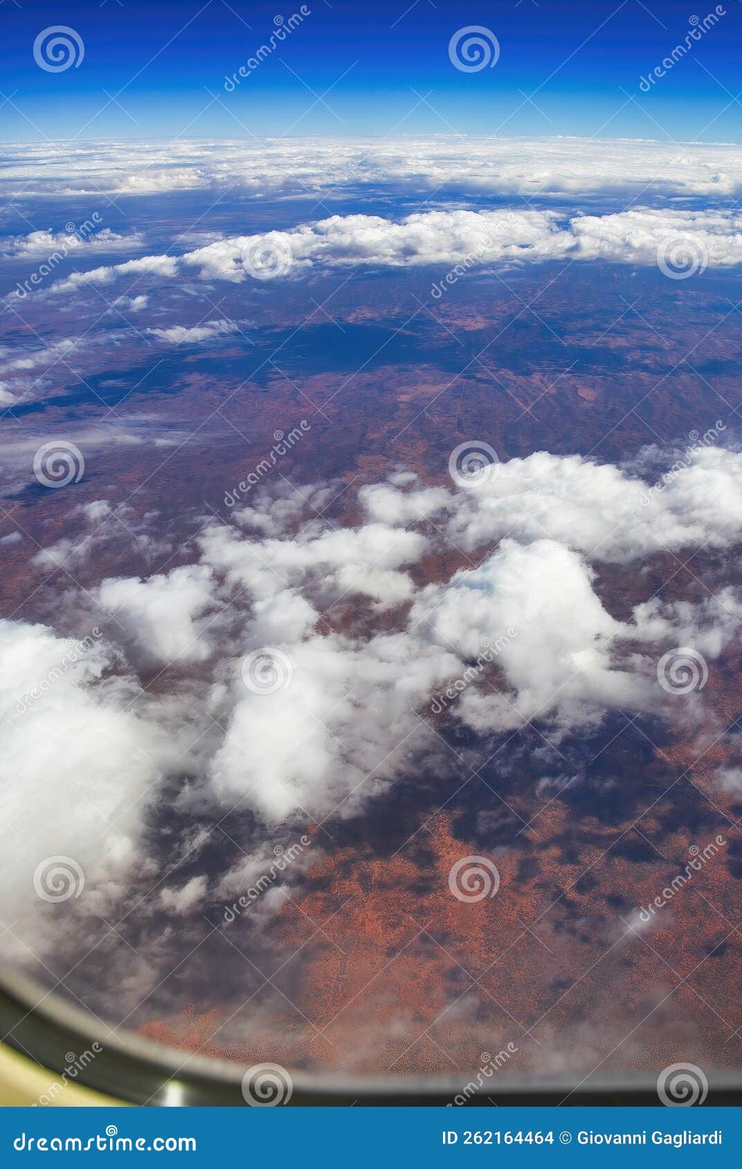 The Australian Outback As Seen from the Airplane Window. Clouds in the ...