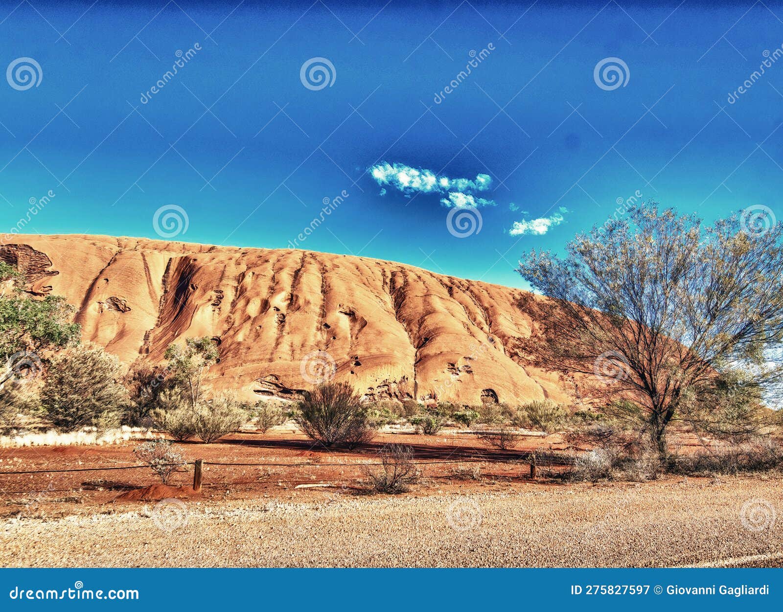 Australian Outback Environment. Mountains and Blue Sky Stock Image ...