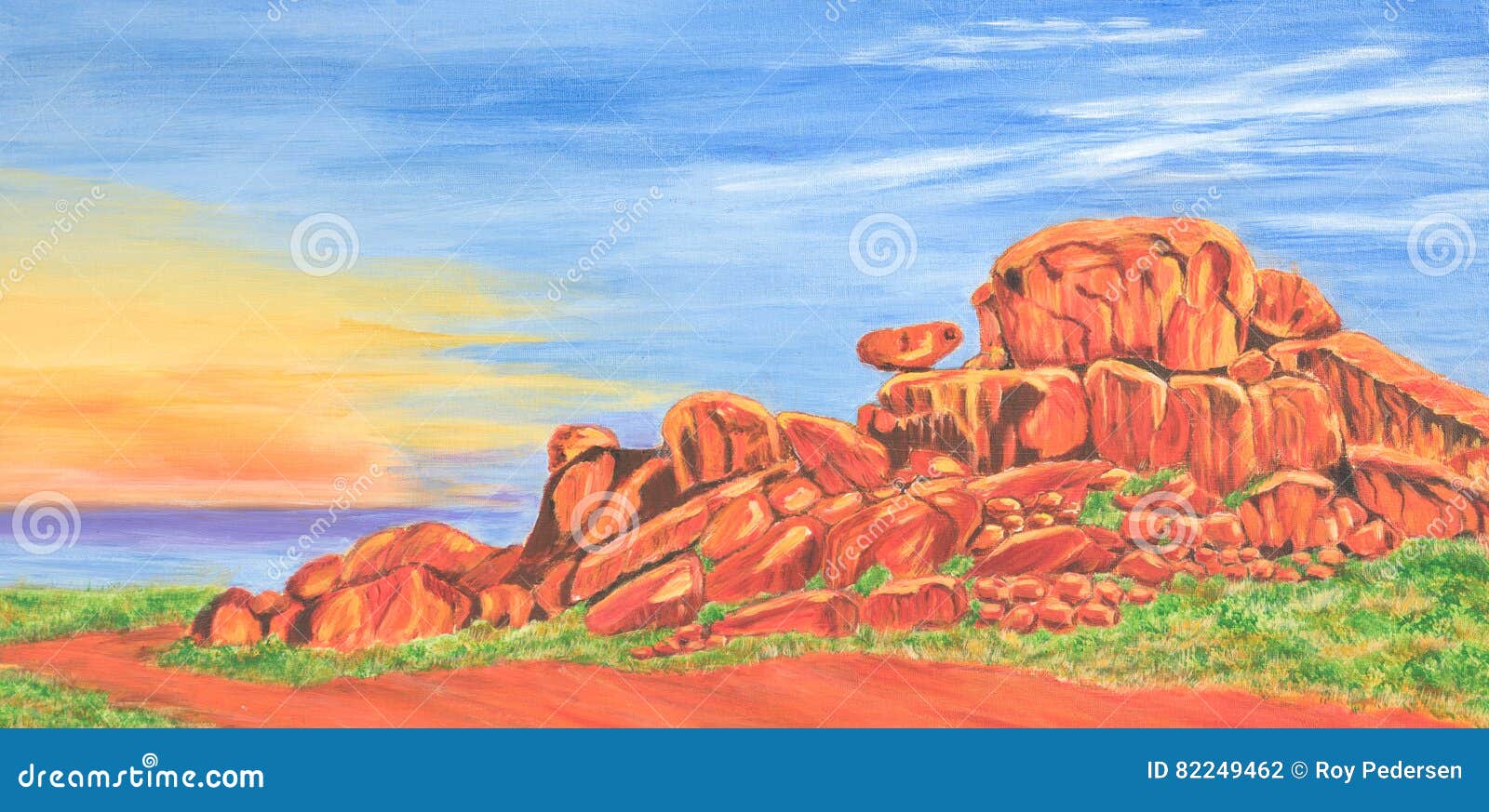 Australian Outback Rocks stock illustration. Illustration of outdoor ...