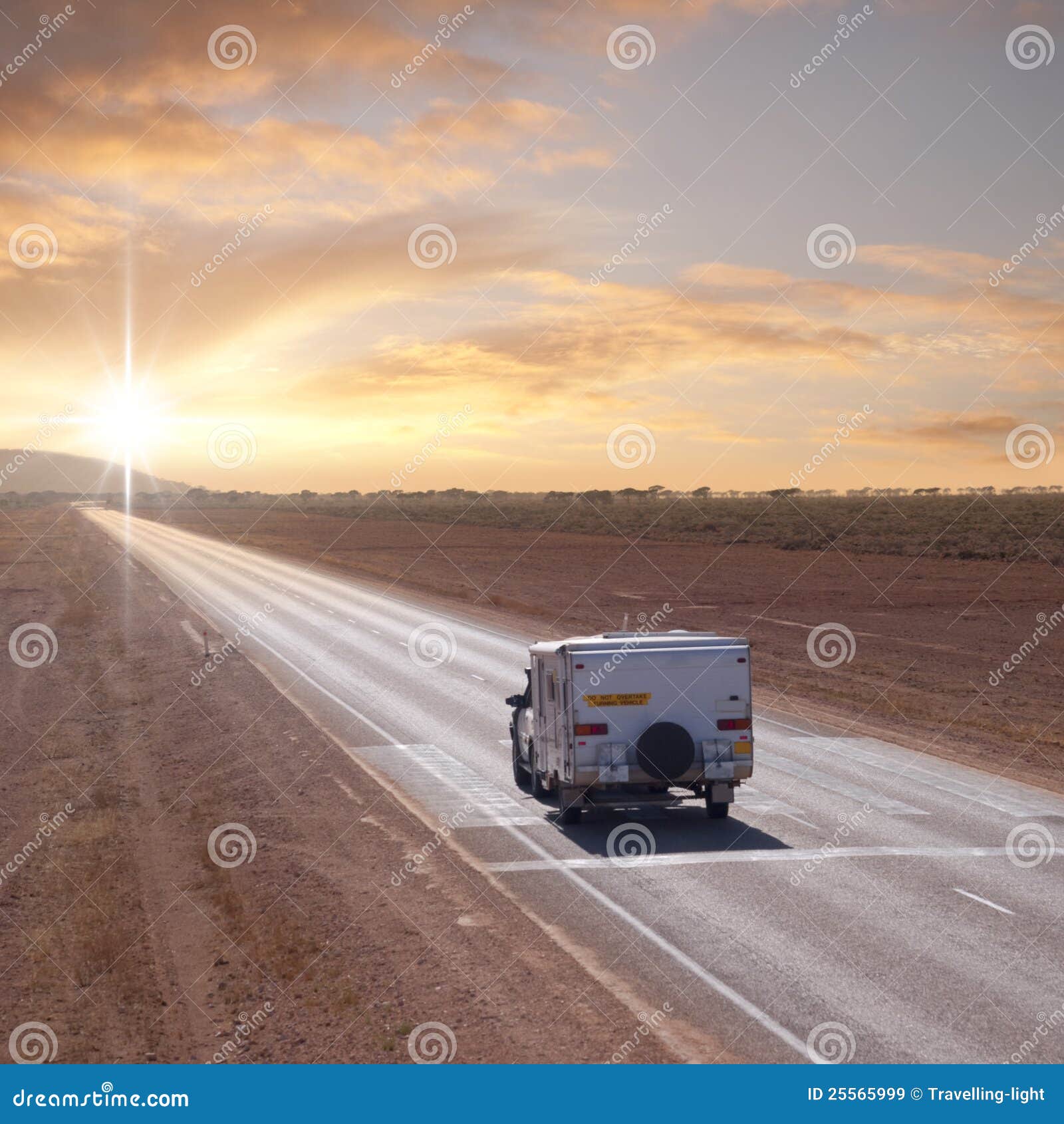 Australian Outback Touring Caravan Royalty-Free Stock Photography ...