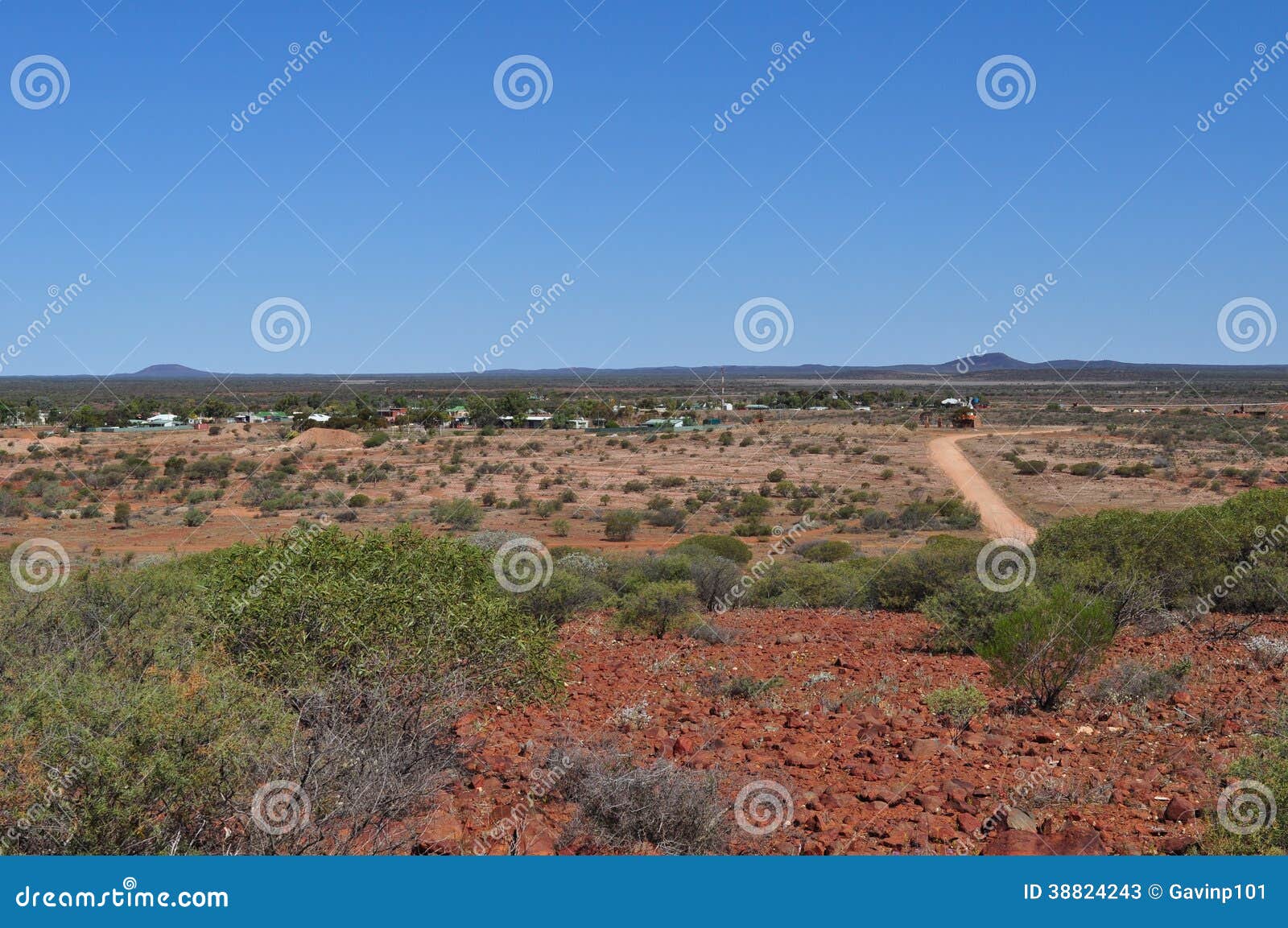 Australian outback town stock image. Image of dirt, hill - 38824243
