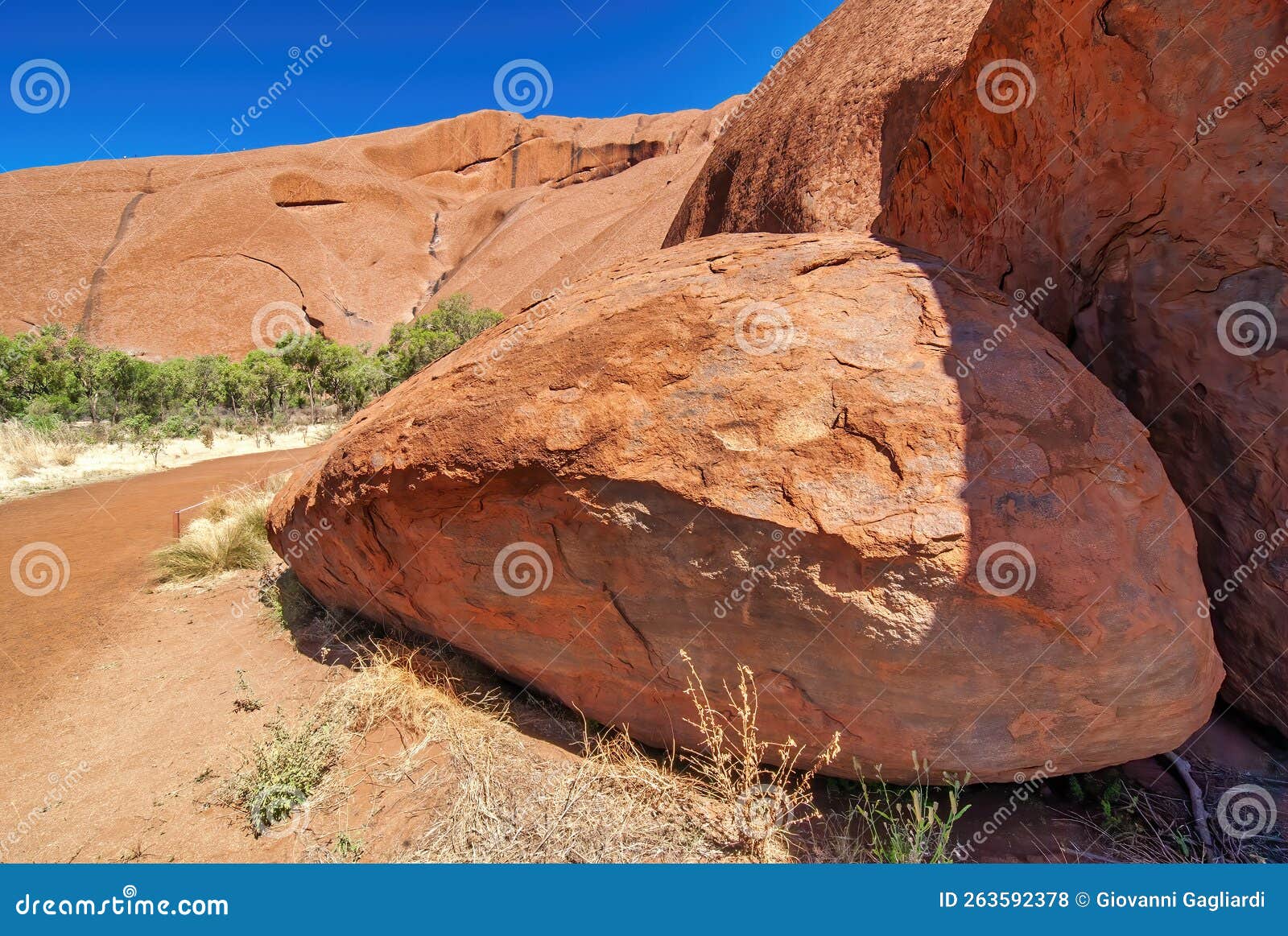 Australian Outback Trees and Red Rocks, Northern Territory Stock Photo ...