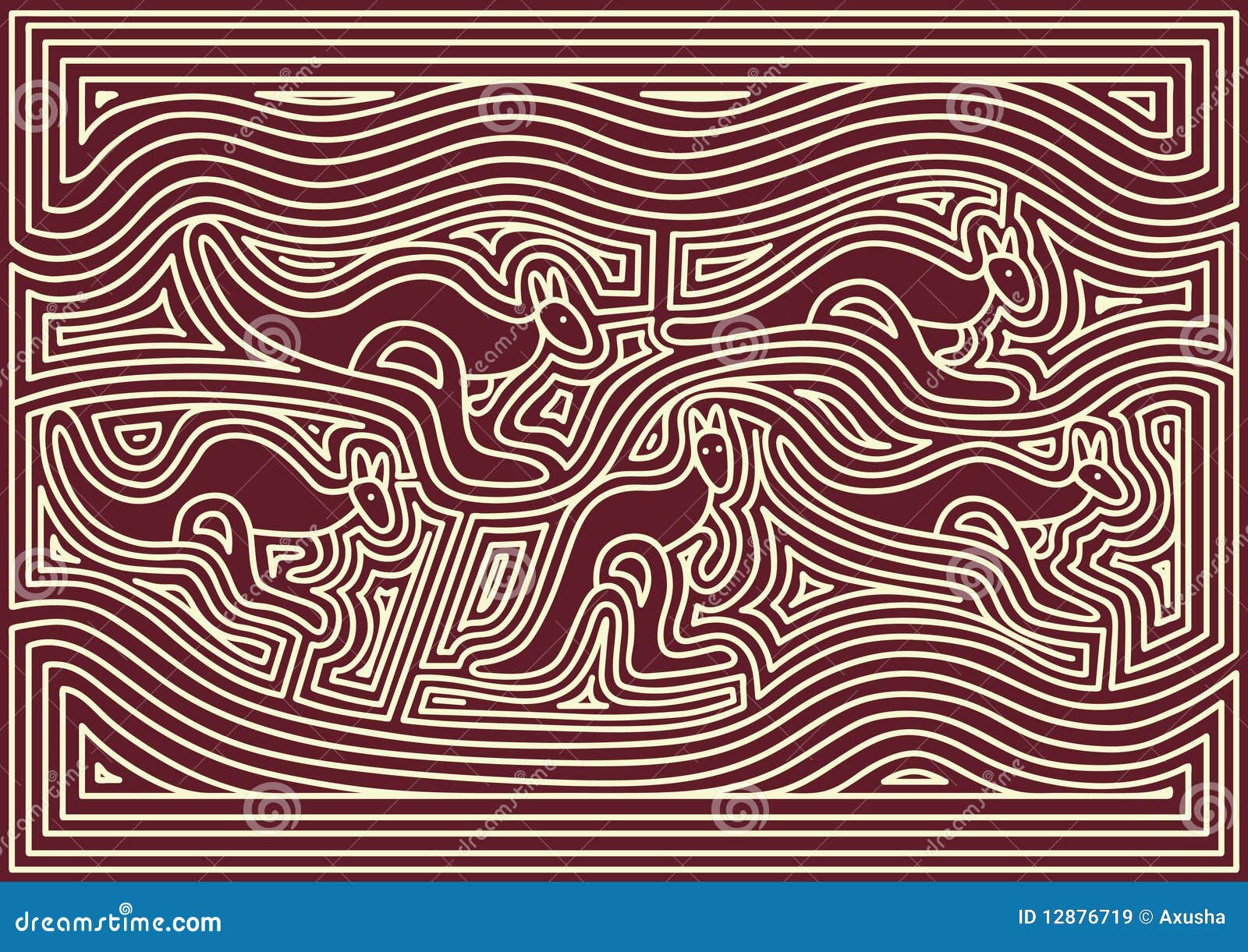 Australian pattern stock vector. Illustration of border - 12876719