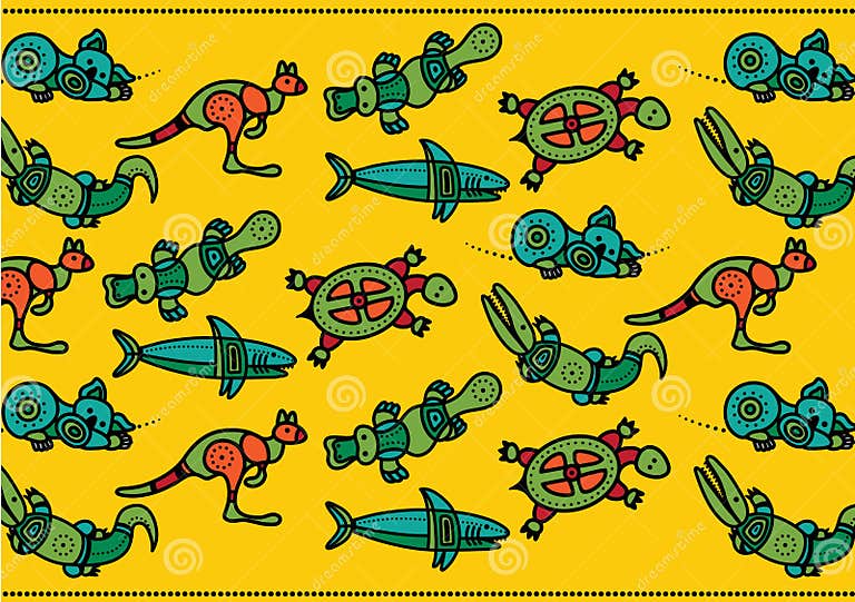Australian Pattern for Children Stock Vector - Illustration of graphic ...