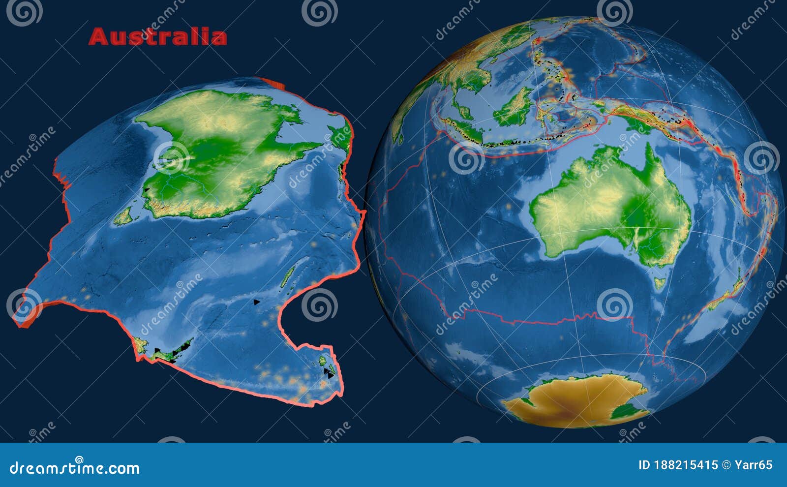 Australian Plate Described and Presented - Physical Stock Illustration ...
