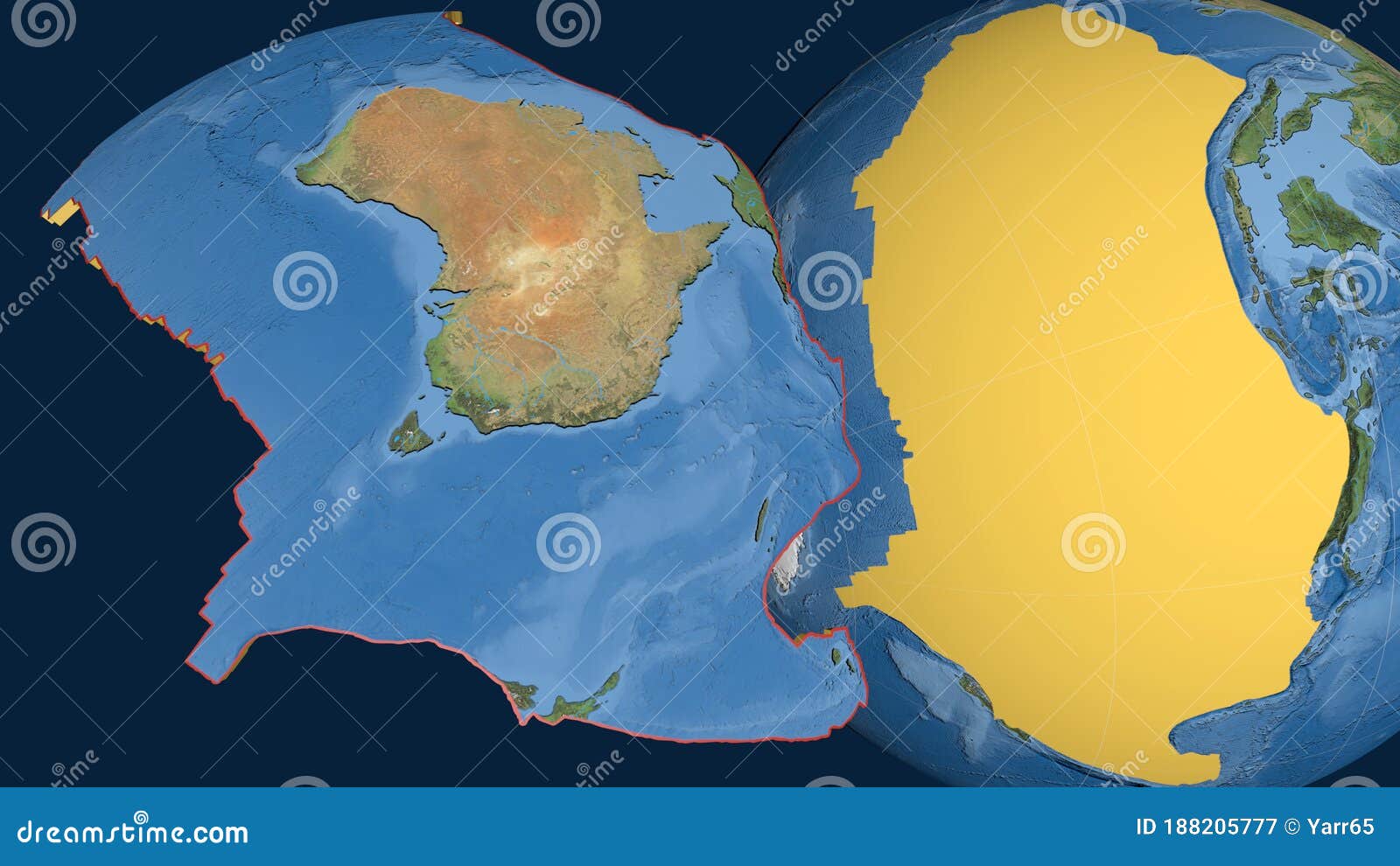 Australian Plate Presented - Satellite Stock Illustration ...
