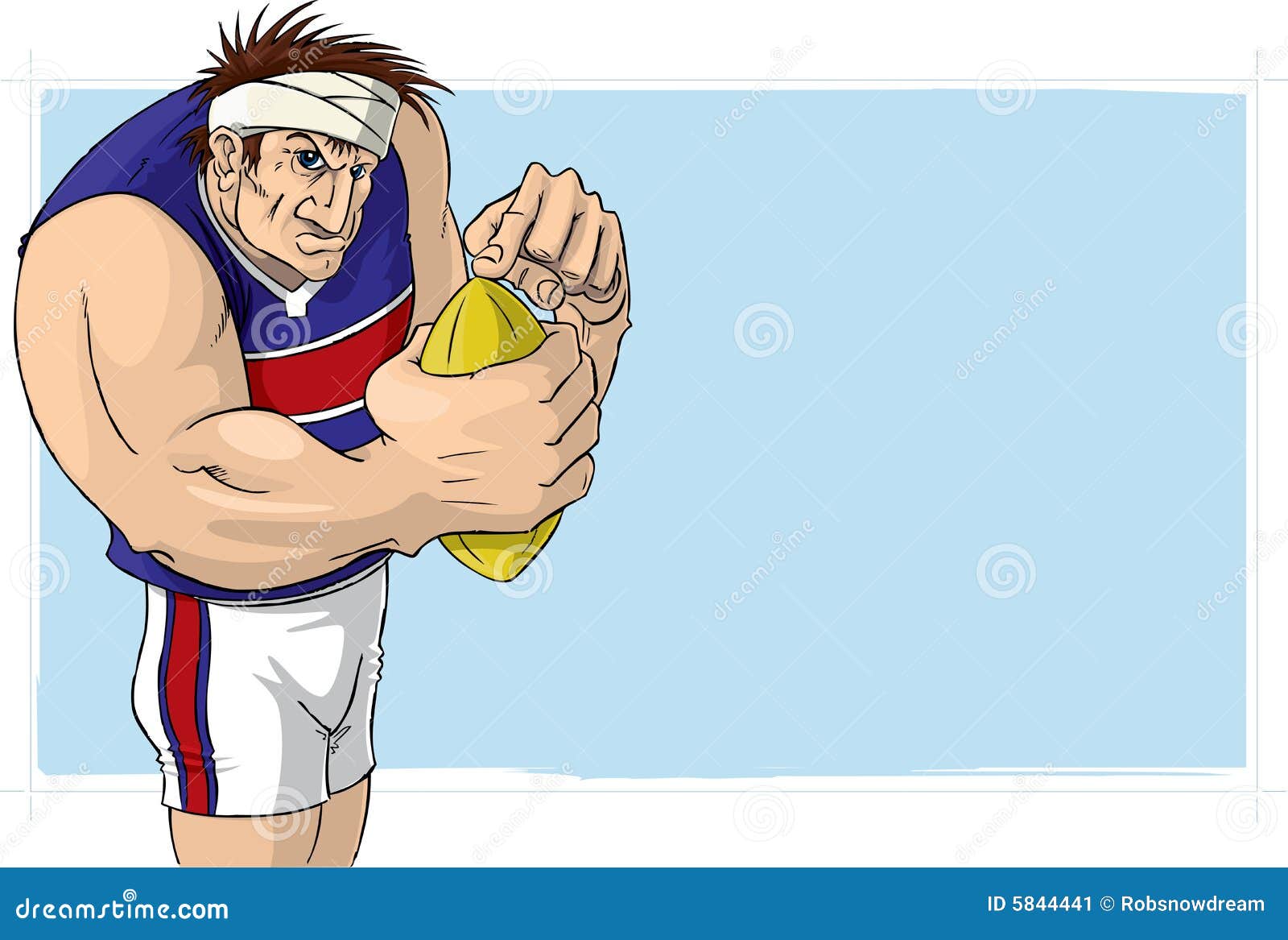 Australian Rules Football stock vector. Illustration of headband - 5844441