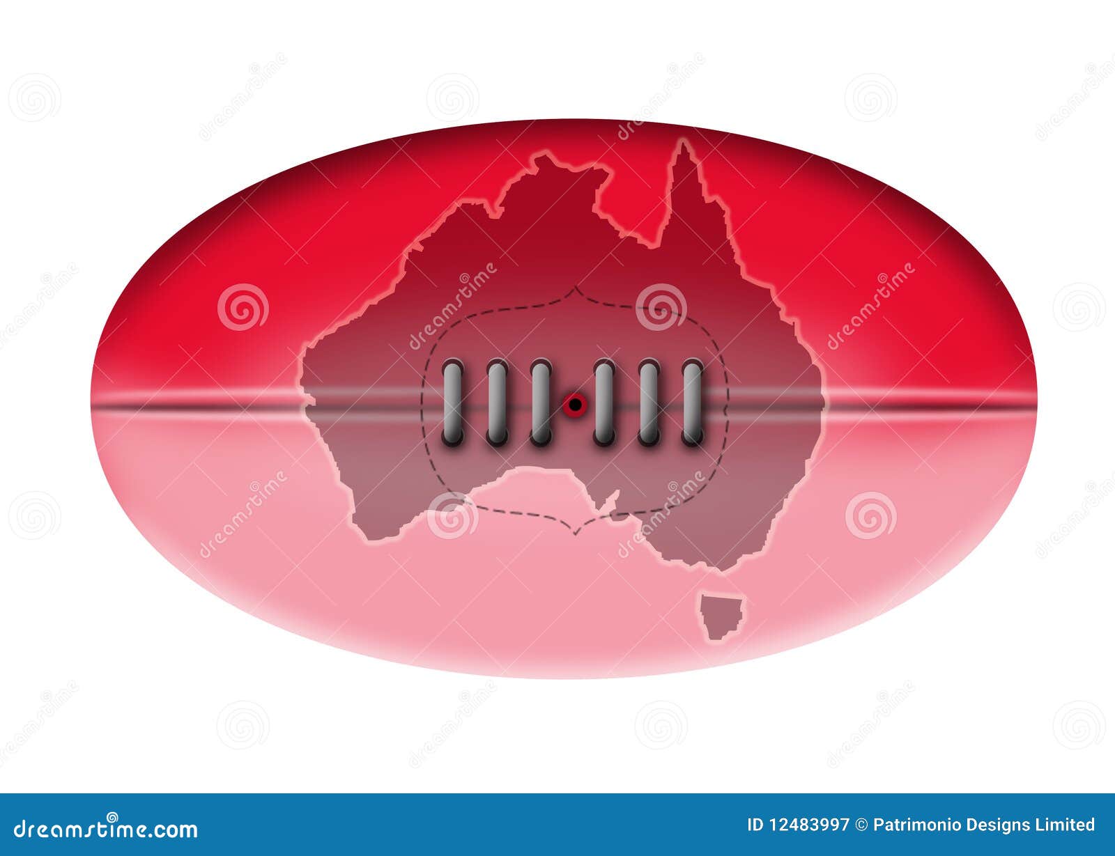 Australian Rules Football Map Stock Illustration - Illustration of ...