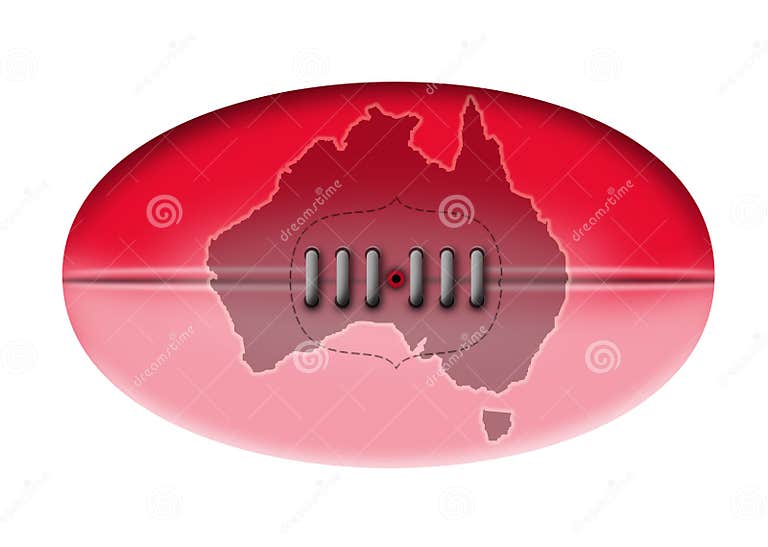 Australian Rules Football Map Stock Illustration - Illustration of ...