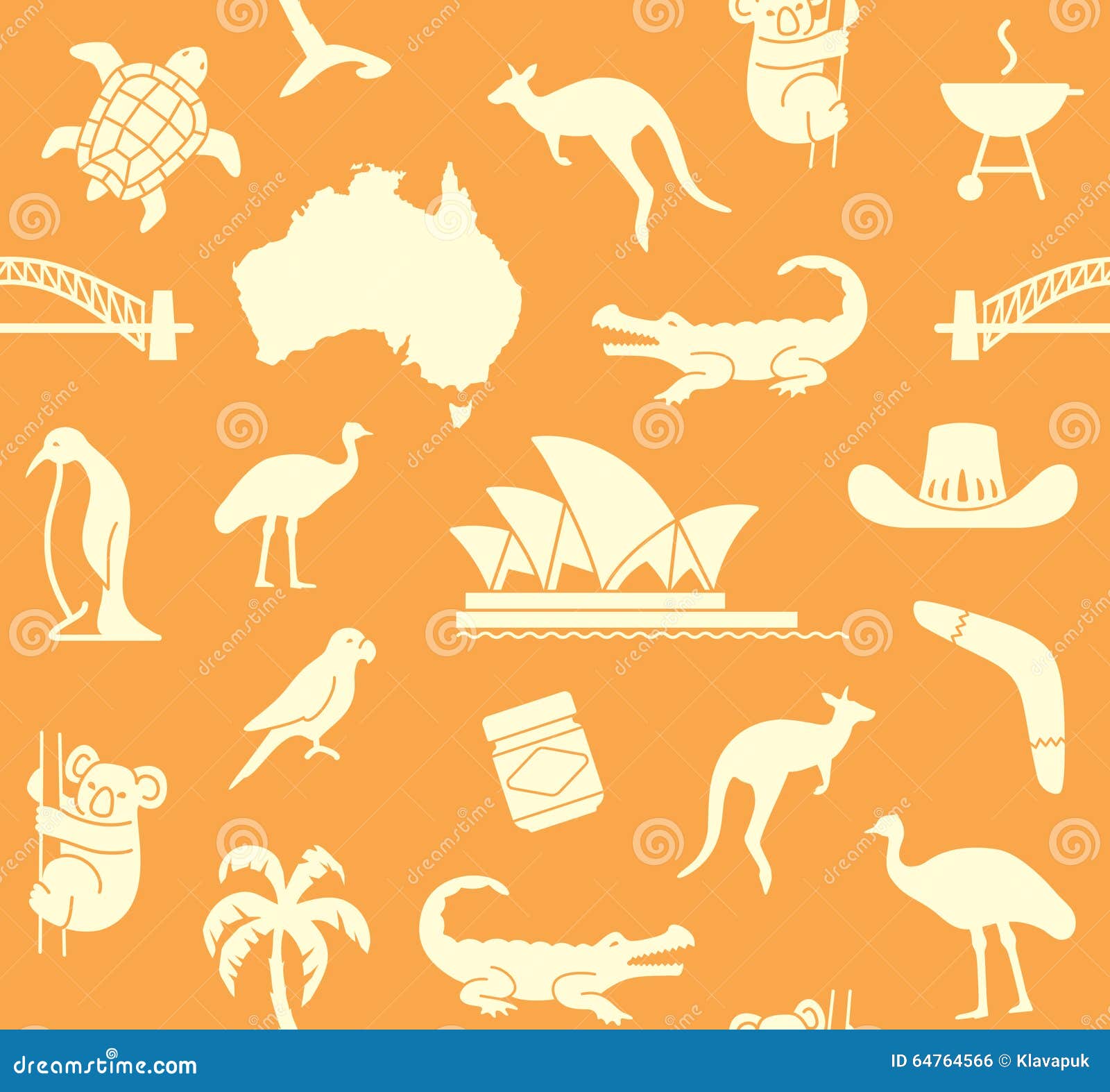 Australian Seamless Pattern Editorial Photo - Illustration of koala ...