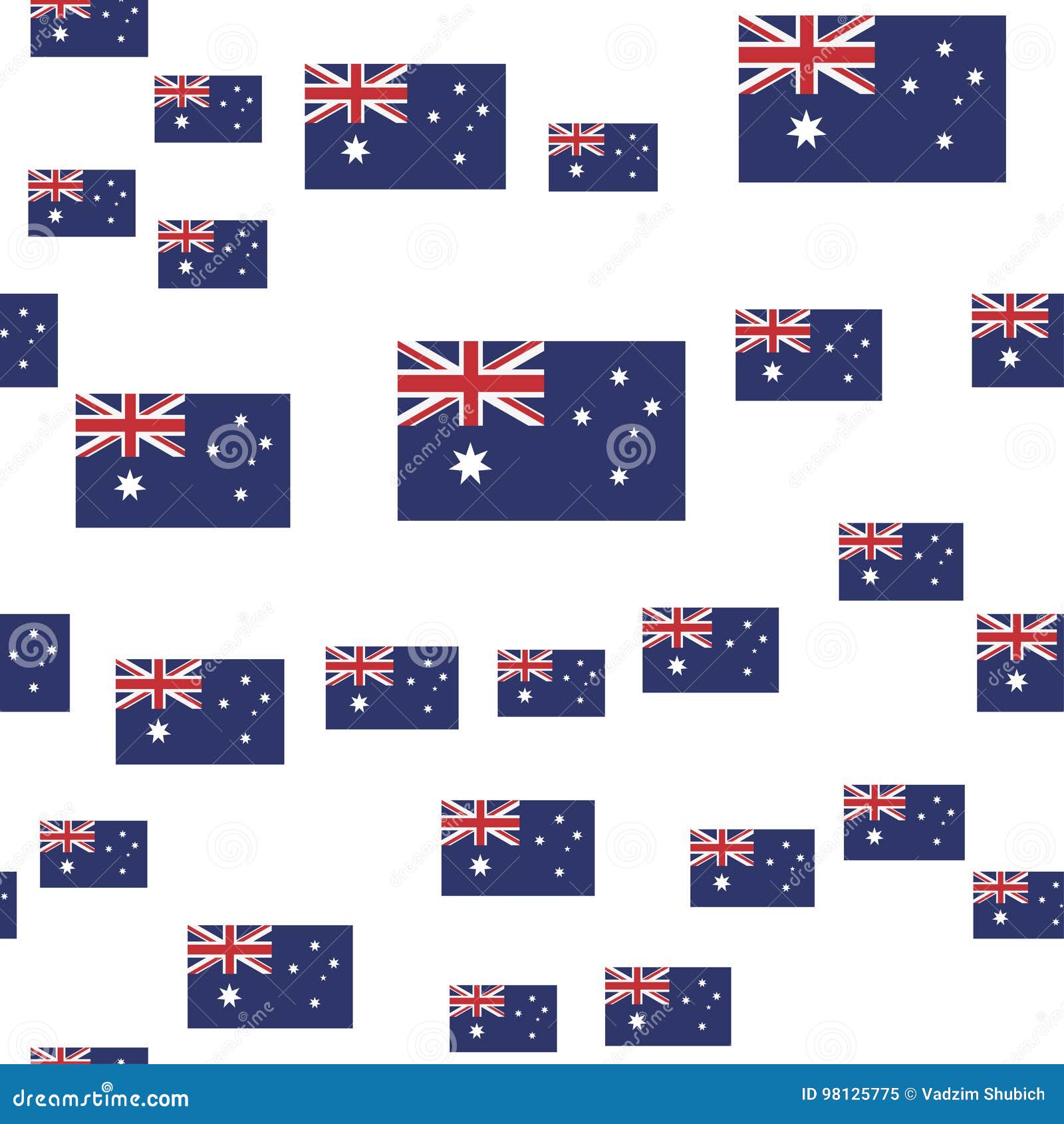 Australian Seamless Pattern with Flag. Flat Illustration EPS 10 Stock ...