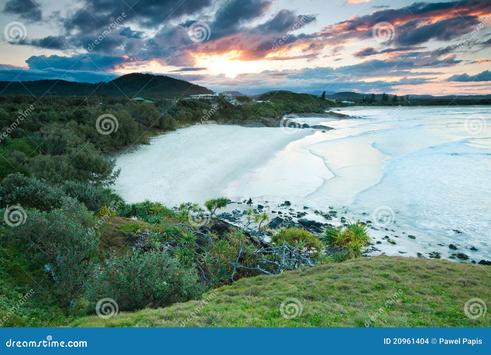 Australian Seascape at Sunset Stock Photo - Image of rock, mountain ...