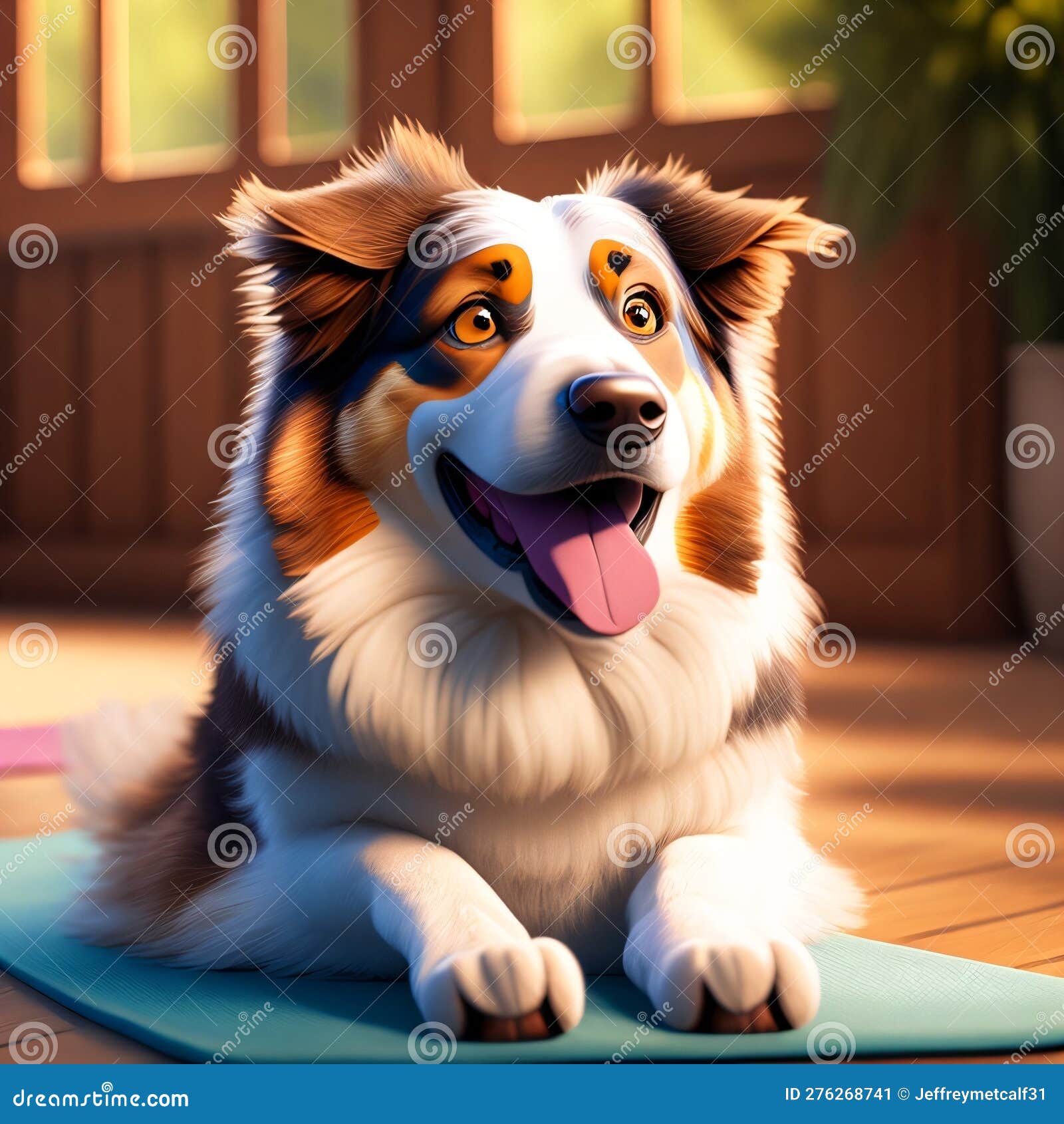 Australian Shepherd Dog Cartoon Stock Illustration - Illustration of ...