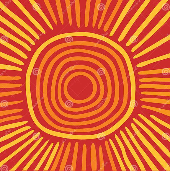 Australian sun stock vector. Illustration of pattern - 12876737