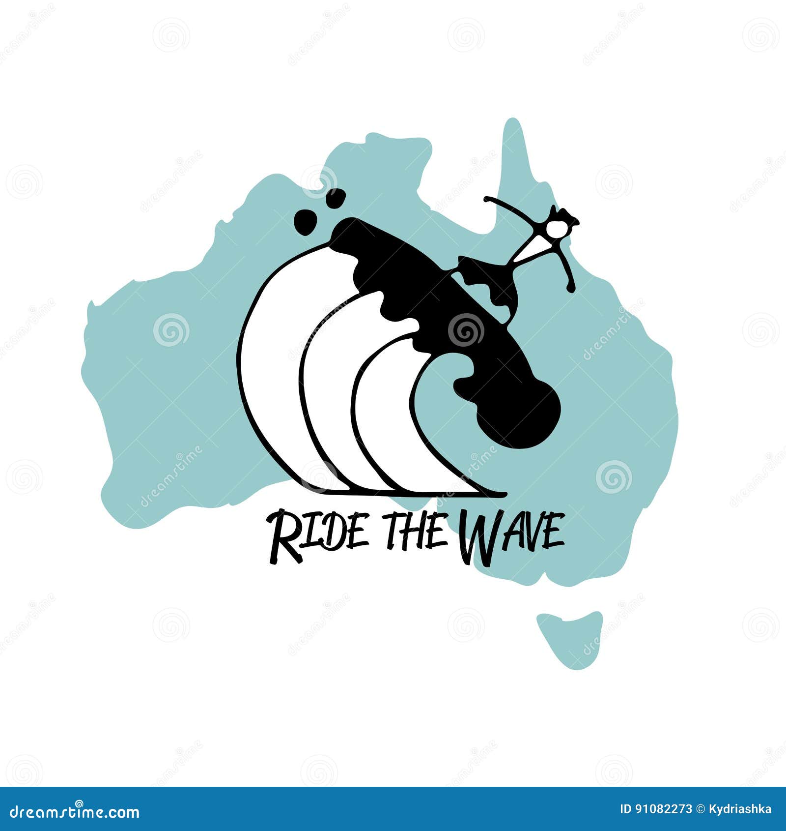 Australian Surfing, Sketch for Your Design Stock Vector - Illustration ...