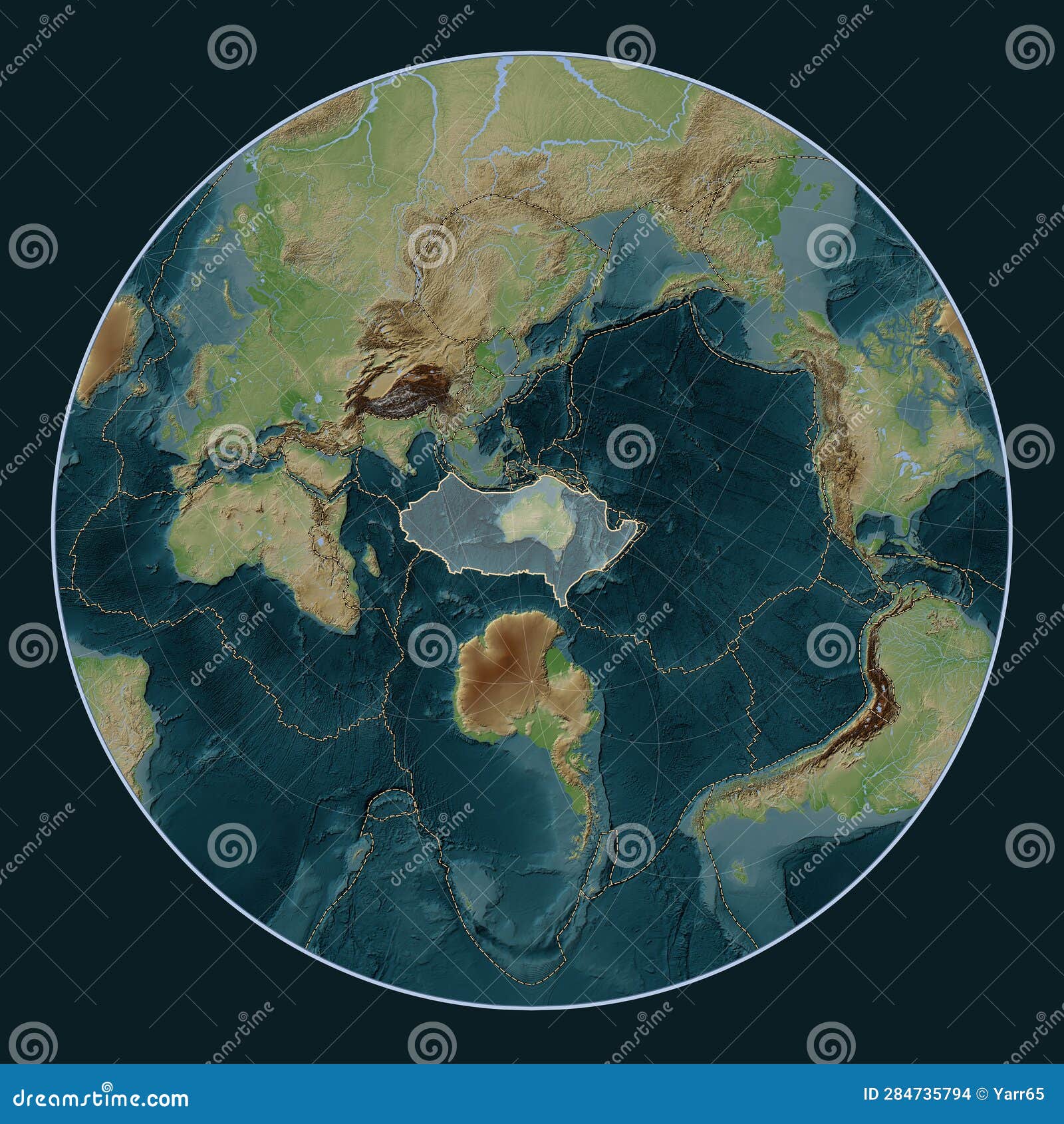 Australian Tectonic Plate. Wiki. Lagrange Oblique. Boundaries Stock ...