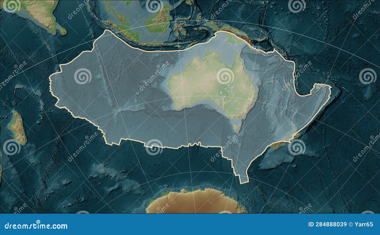 Australian Tectonic Plate. Wiki Map Stock Illustration - Illustration ...