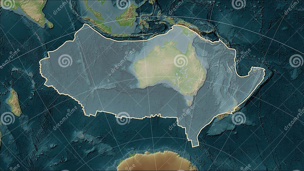 Australian Tectonic Plate. Wiki Map Stock Illustration - Illustration ...