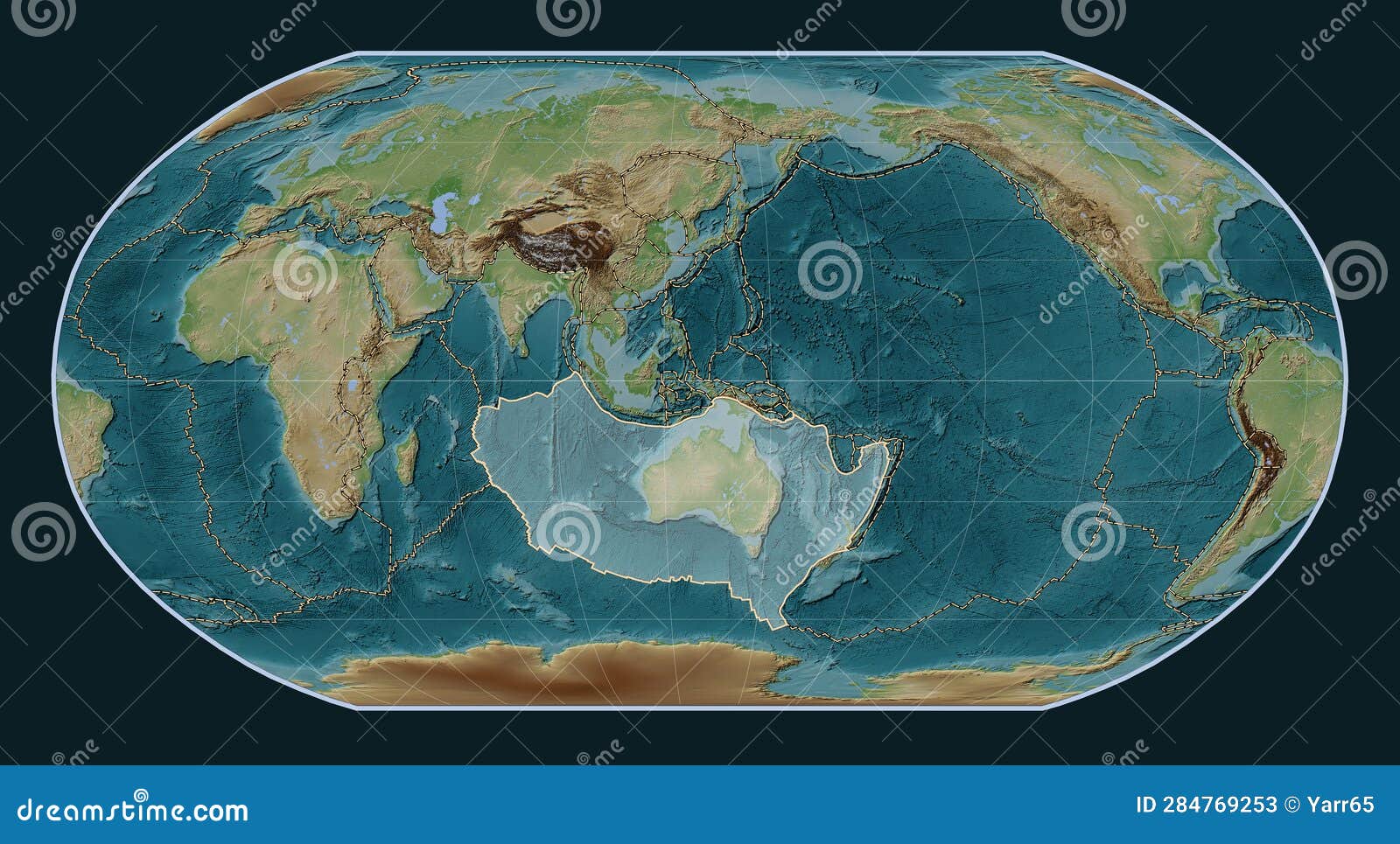 Australian Tectonic Plate. Wiki. Robinson. Boundaries Stock ...