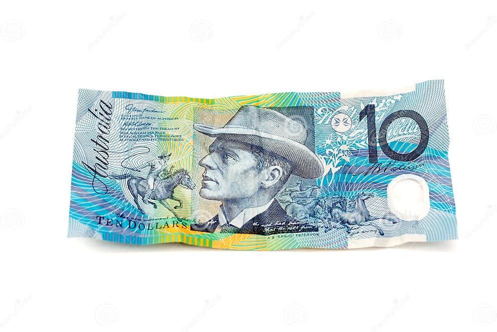 Australian Ten Dollar Note stock image. Image of close - 9344571
