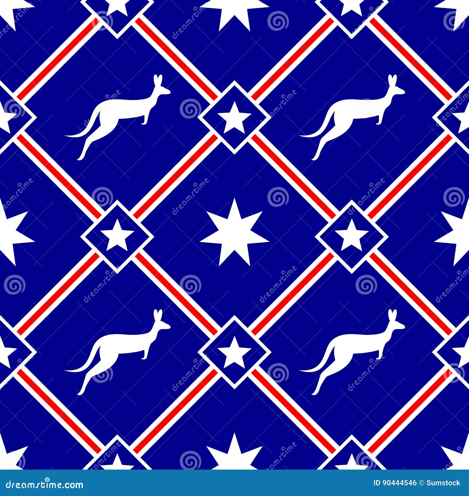 Australian Themed Seamless Pattern Stock Vector - Illustration of ...