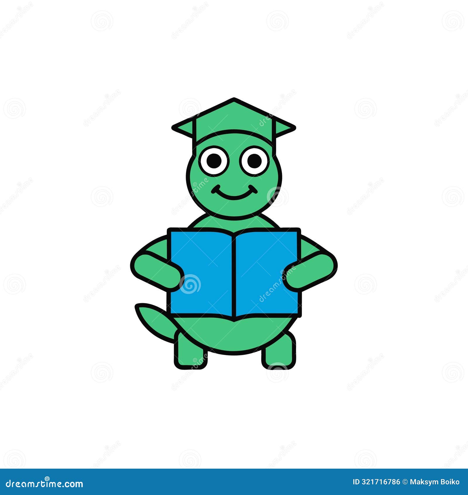 Australian Turtle Learns Icon Vector Illustration Stock Vector ...