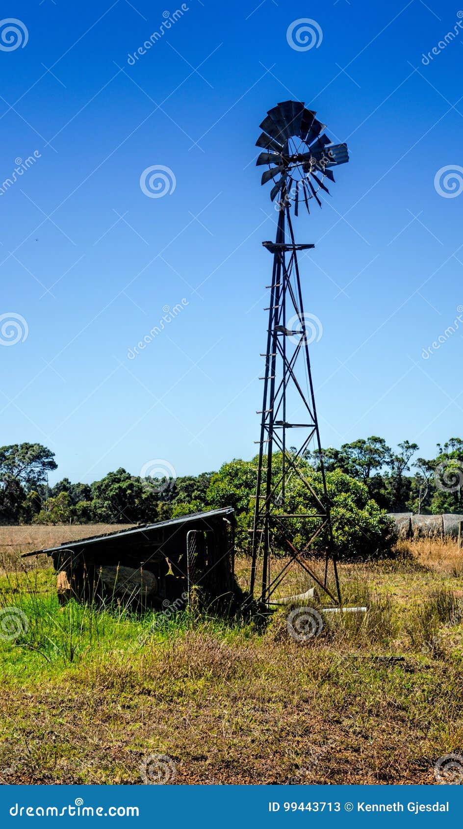 Australian Windmill stock image. Image of windmill, western - 99443713
