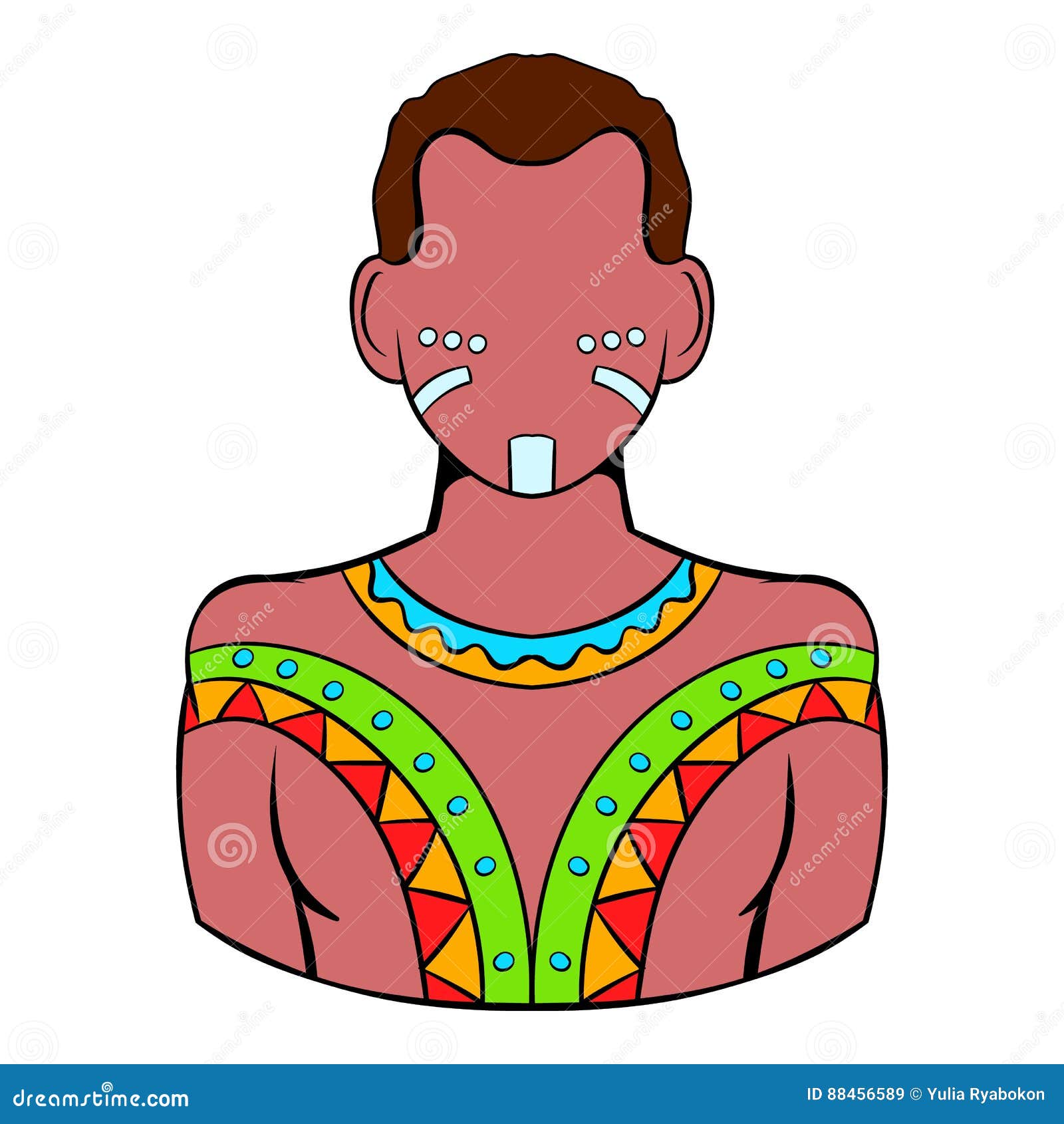 Australian Aborigine Icon In Black Style Isolated On White Background ...