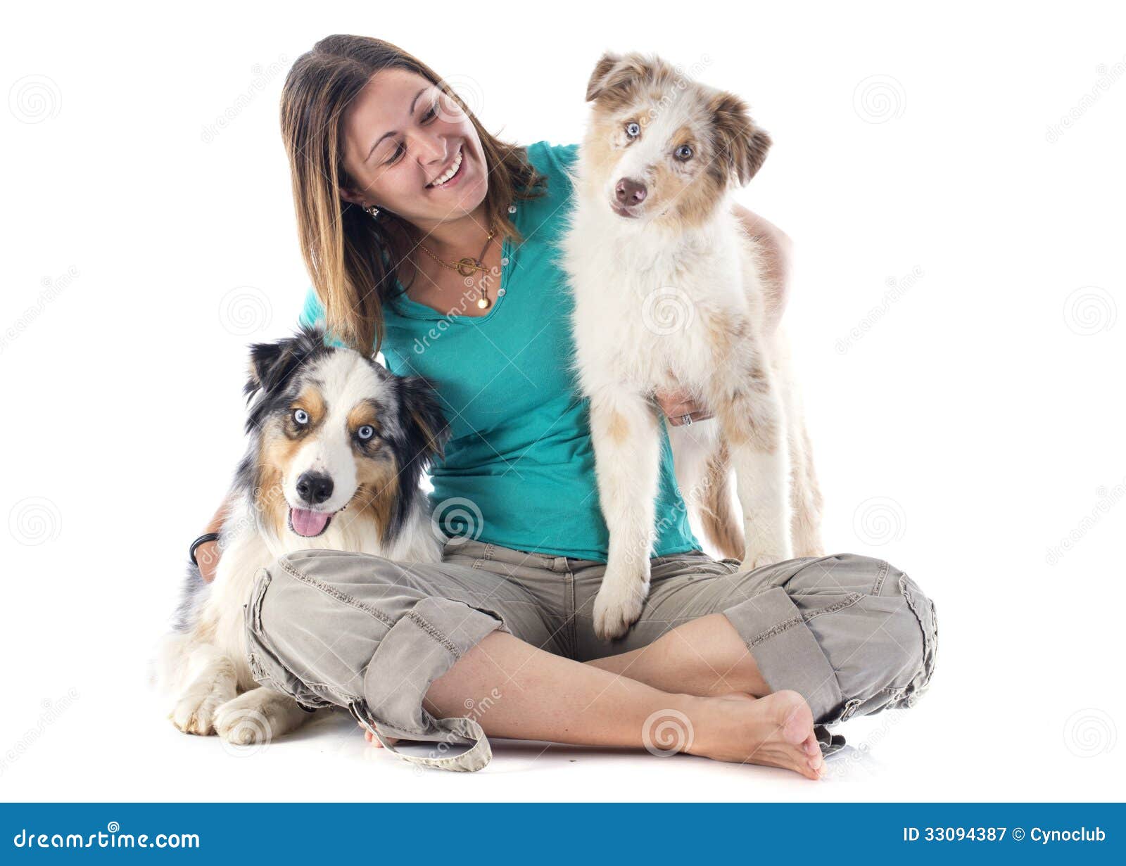 Australijskie Bacy I Kobieta Obraz Stock - Obraz złożonej z potomstwa ...