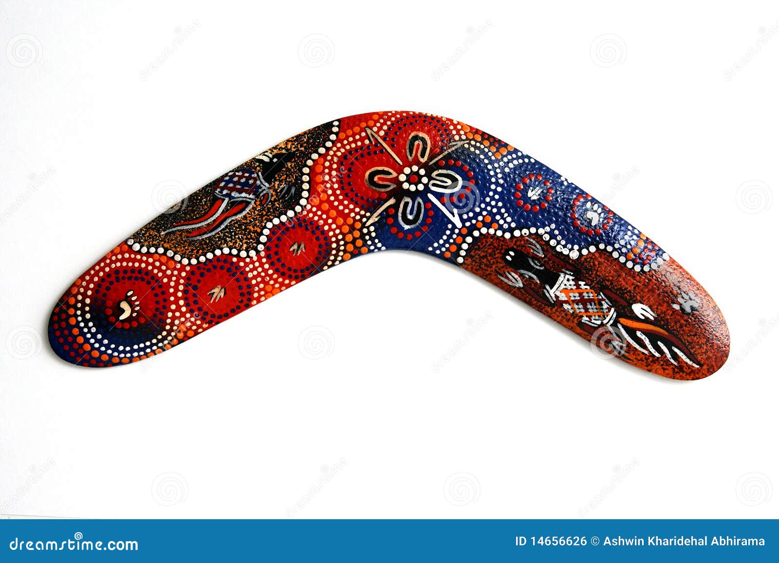 Australische Boemerang stock foto. Image of geschilderd - 14656626