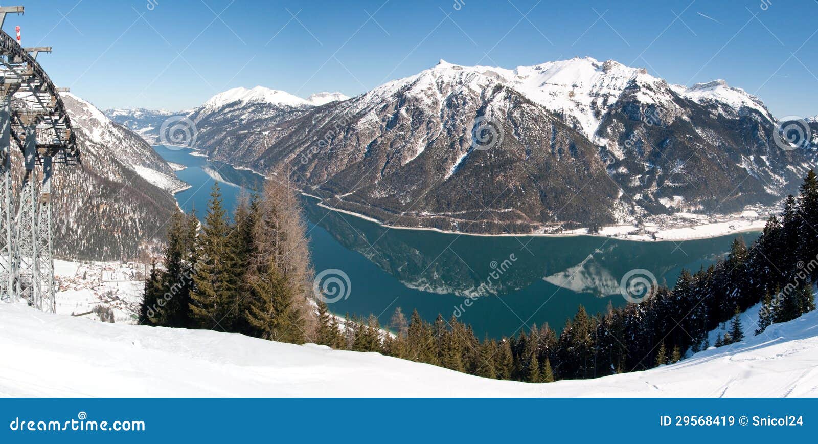 Austria, Achensee Lake in Winter Stock Image - Image of winter, austria ...