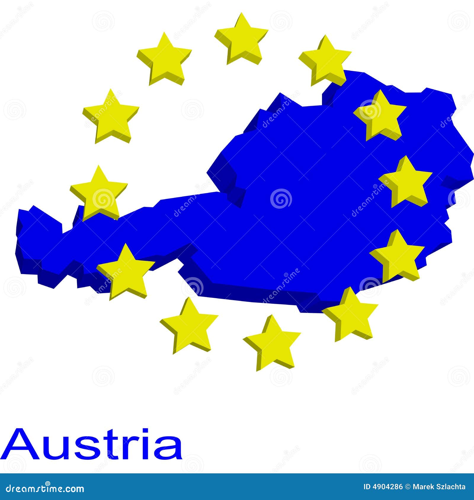 Austria contour stock vector. Illustration of border, twelve - 4904286