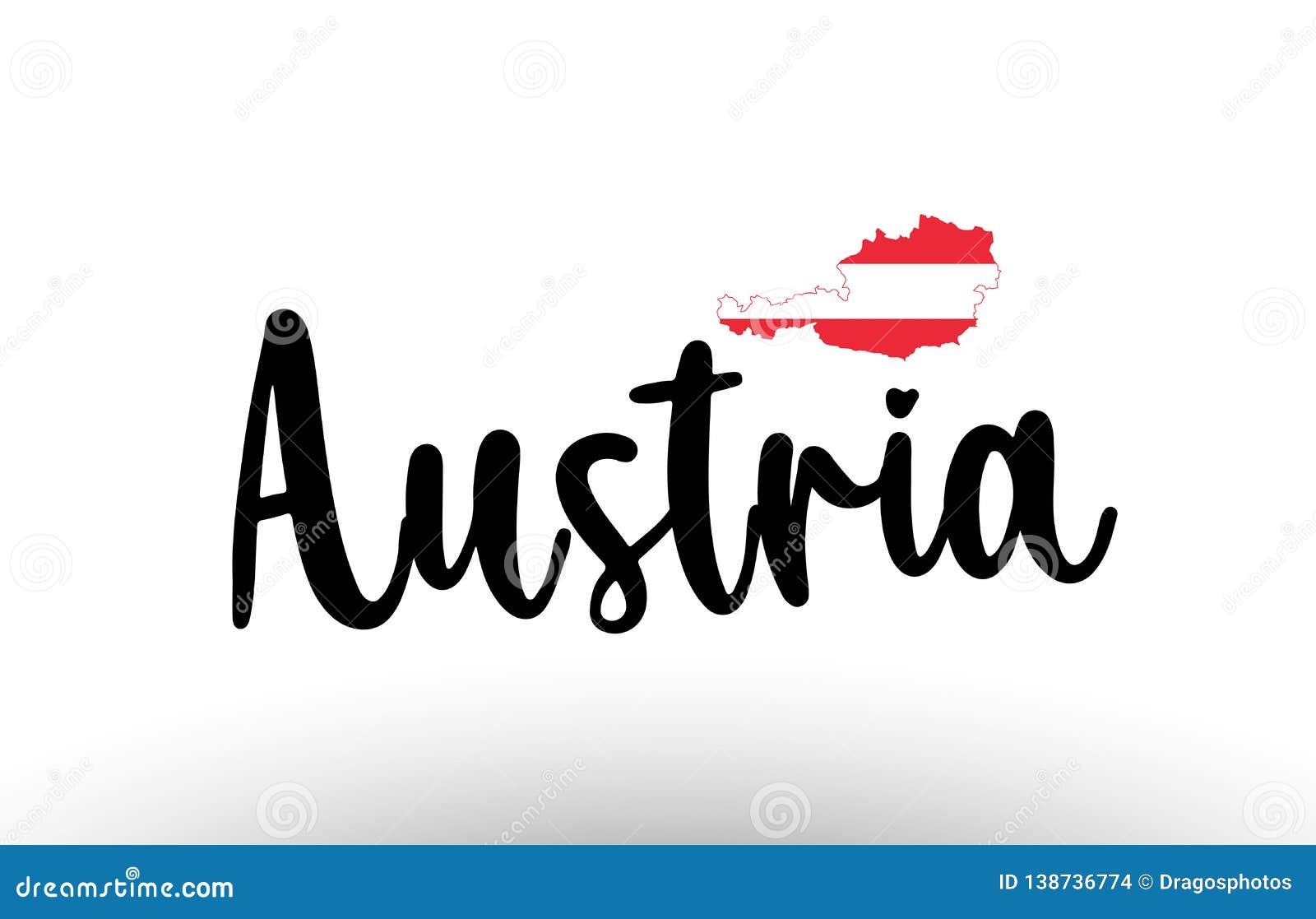 Austria Country Big Text with Flag Inside Map Concept Logo Stock Vector ...