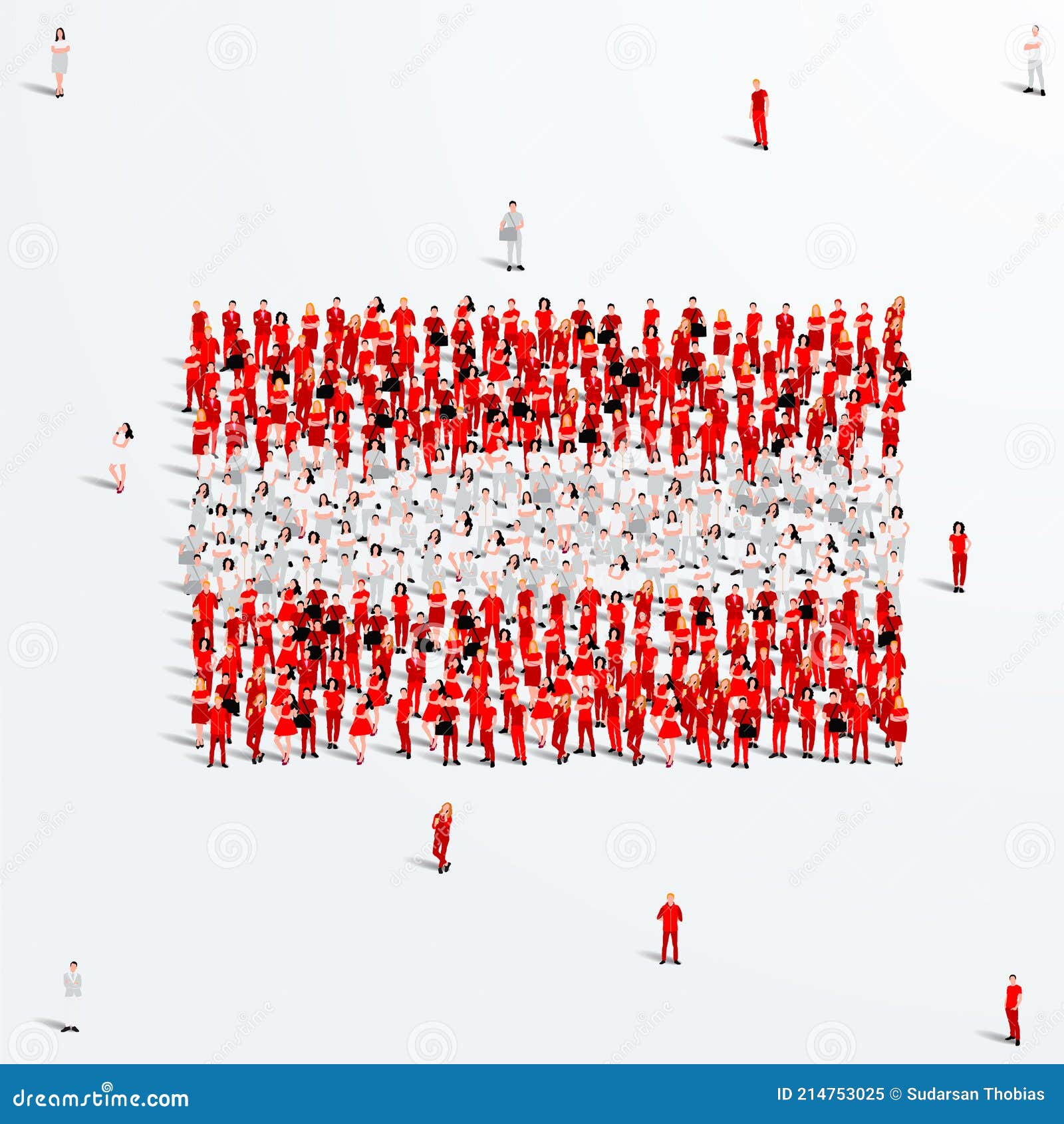 Austria Flag. a Large Group of People Form To Create the Shape of the ...