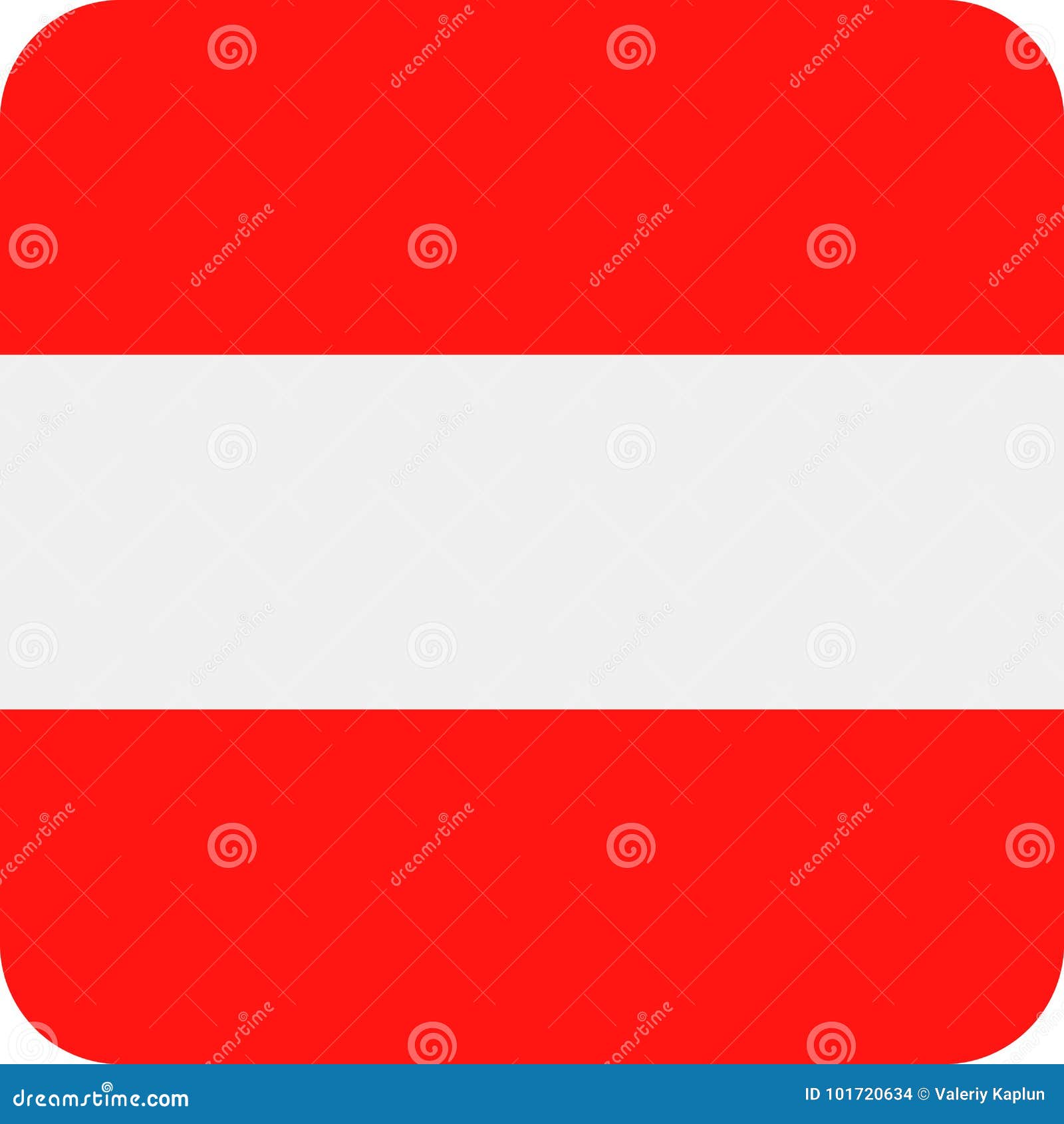 Austria Flag Vector Square Flat Icon Stock Illustration - Illustration ...